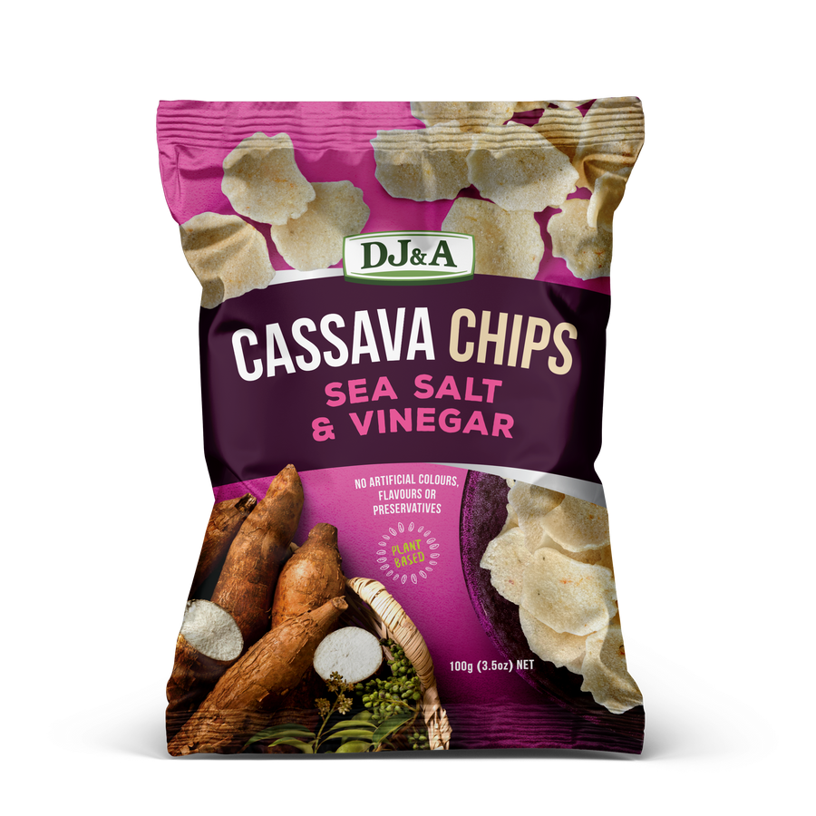 Cassava Vegetable Chips Sea Salt & Vinegar 100g – DJ&A Products